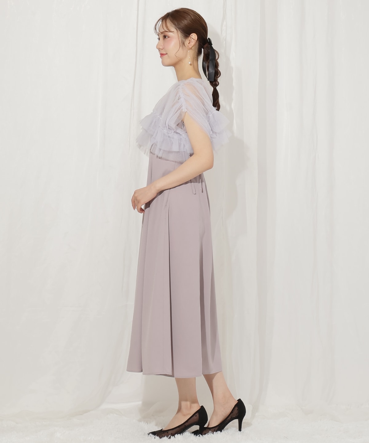 2WAYチュールブラウス×ワンピースドレス(F ブルー): WILLSELECTION｜公式オンラインショップ｜バーンデストローズ