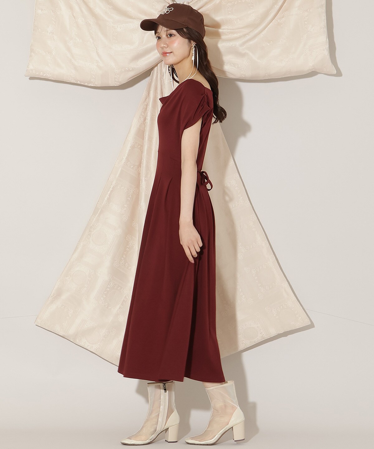 2WAYドレープカットワンピース(F ボルドー): WILLSELECTION｜公式オンラインショップ｜バーンデストローズ