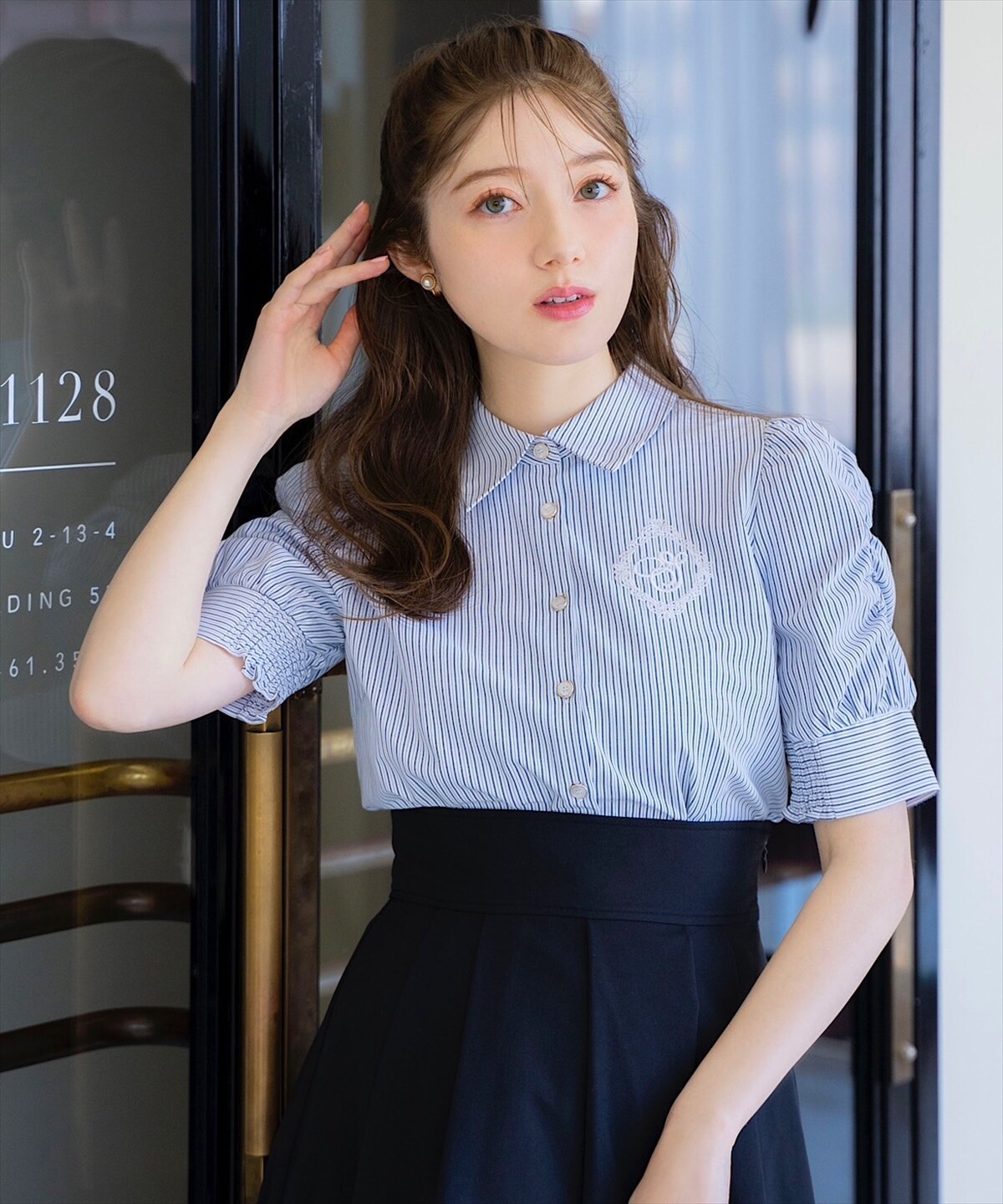 配色リボンデザインタックフレアスカート(F ブラック): Swingle｜公式オンラインショップ｜バーンデストローズ