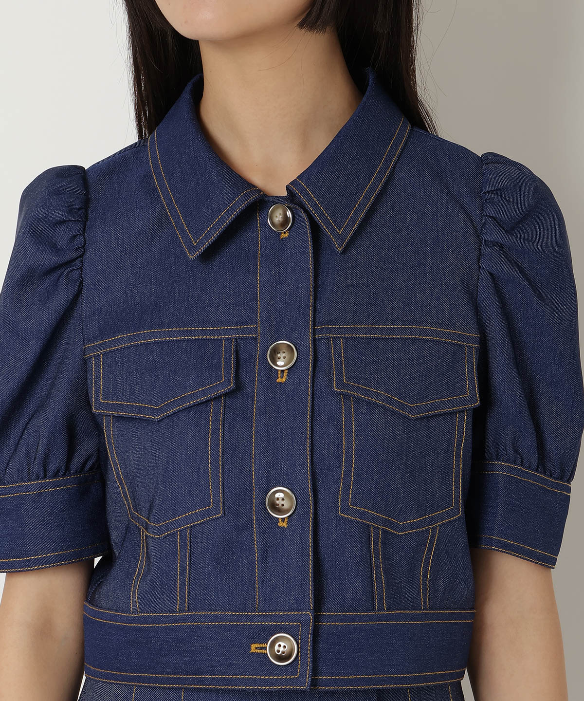 デニムライクショートジャケット(F ネイビー): REDYAZEL｜公式オンラインショップ｜バーンデストローズ