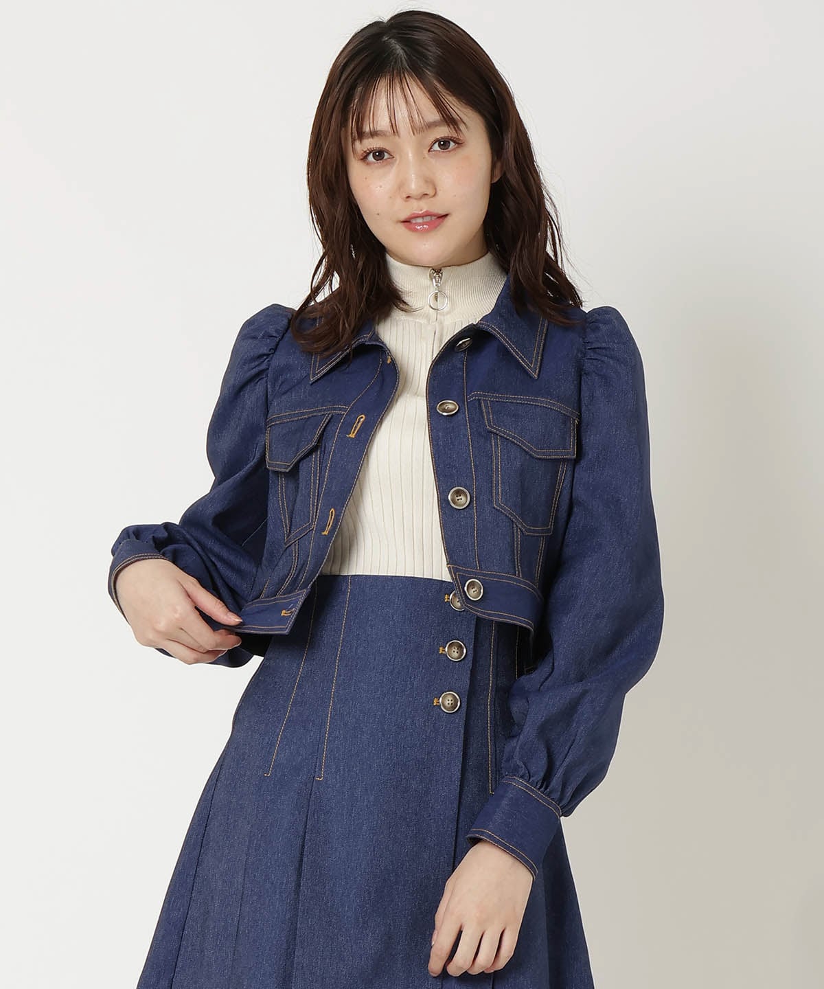 【セットアップ着用可能】デニムライクジャケット(F ネイビー): REDYAZEL｜公式オンラインショップ｜バーンデストローズ