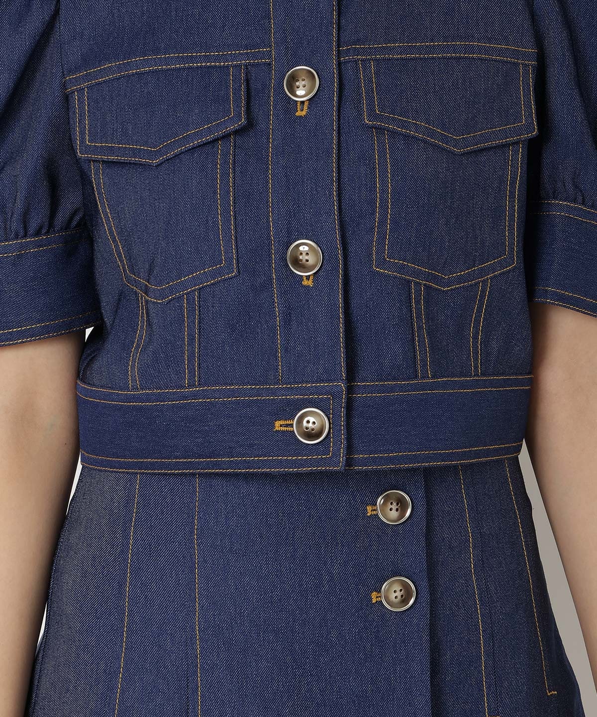 デニムライクショートジャケット(F ネイビー): REDYAZEL｜公式オンラインショップ｜バーンデストローズ