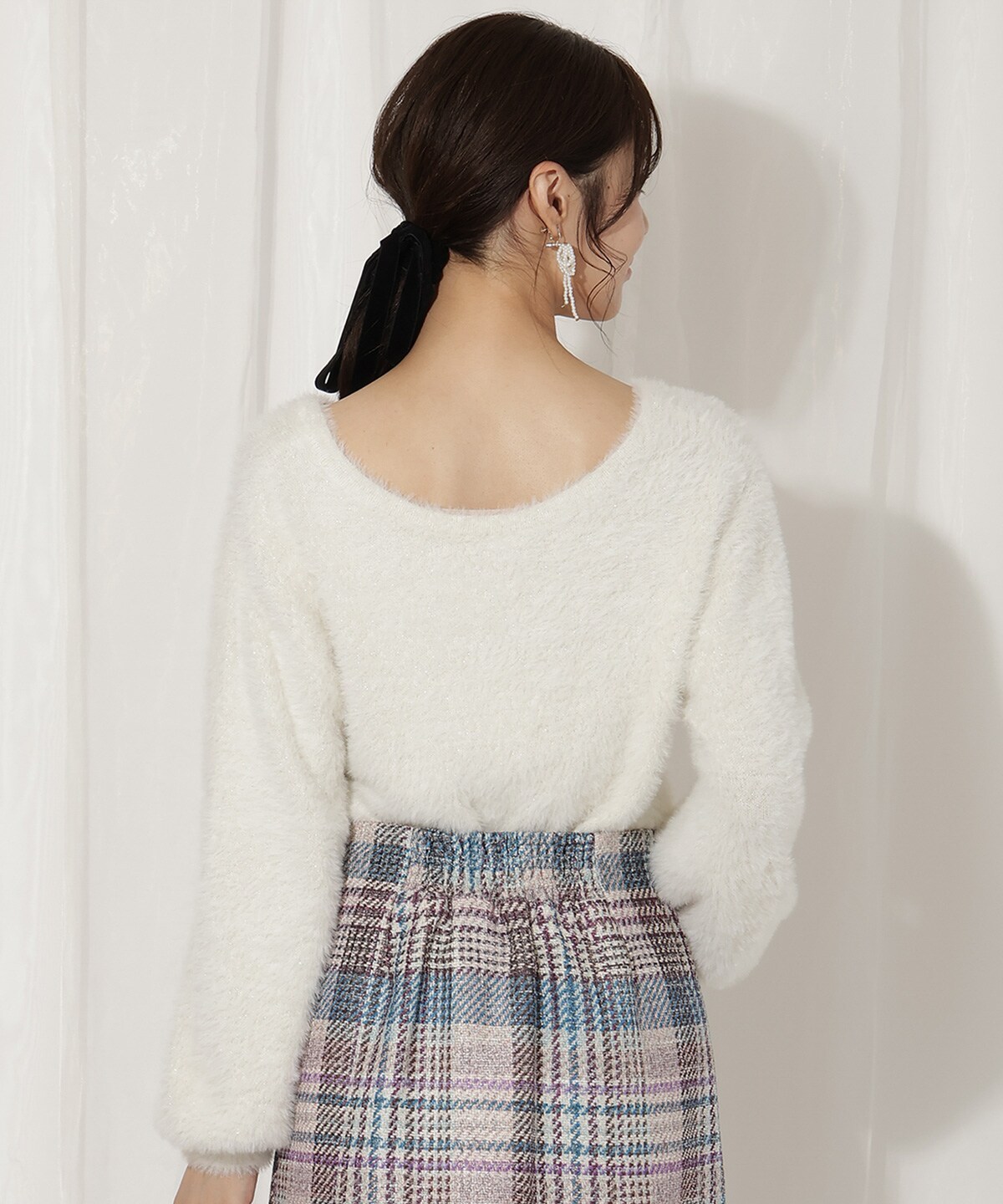 ラメフェザー2WAYニット(F ホワイト): WILLSELECTION｜公式オンラインショップ｜バーンデストローズ