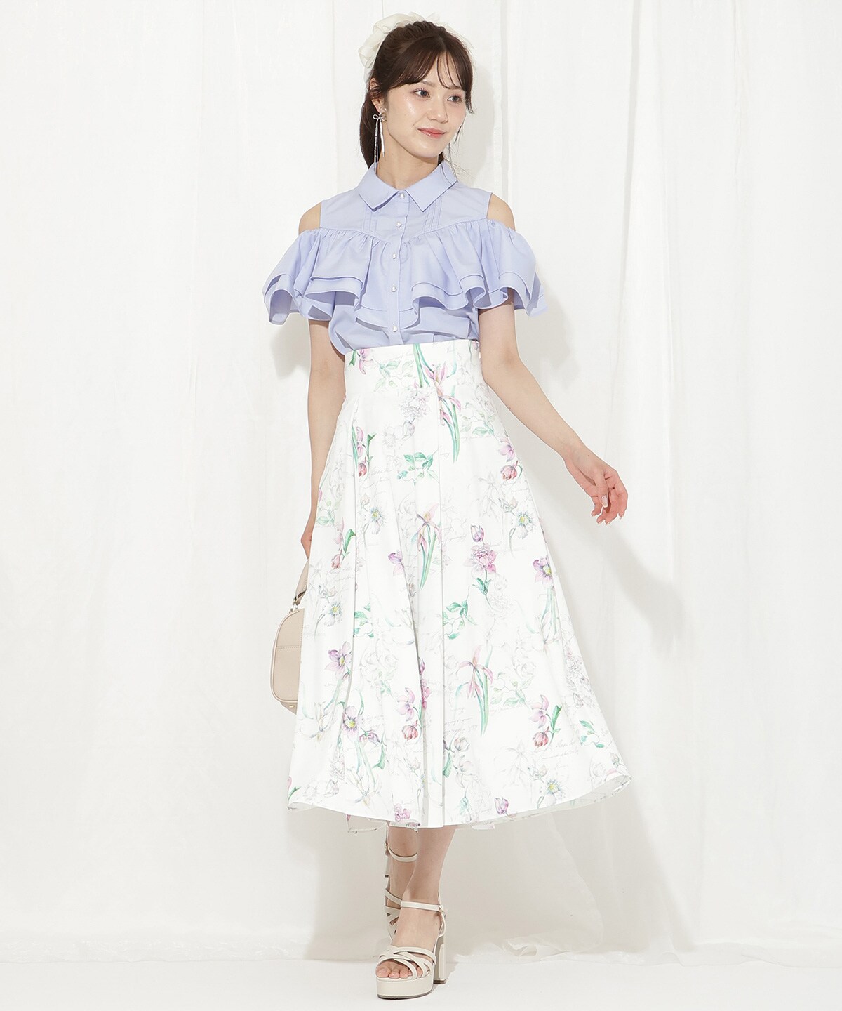 2wayショルダーフリルブラウス(F ブルー): WILLSELECTION｜公式オンラインショップ｜バーンデストローズ