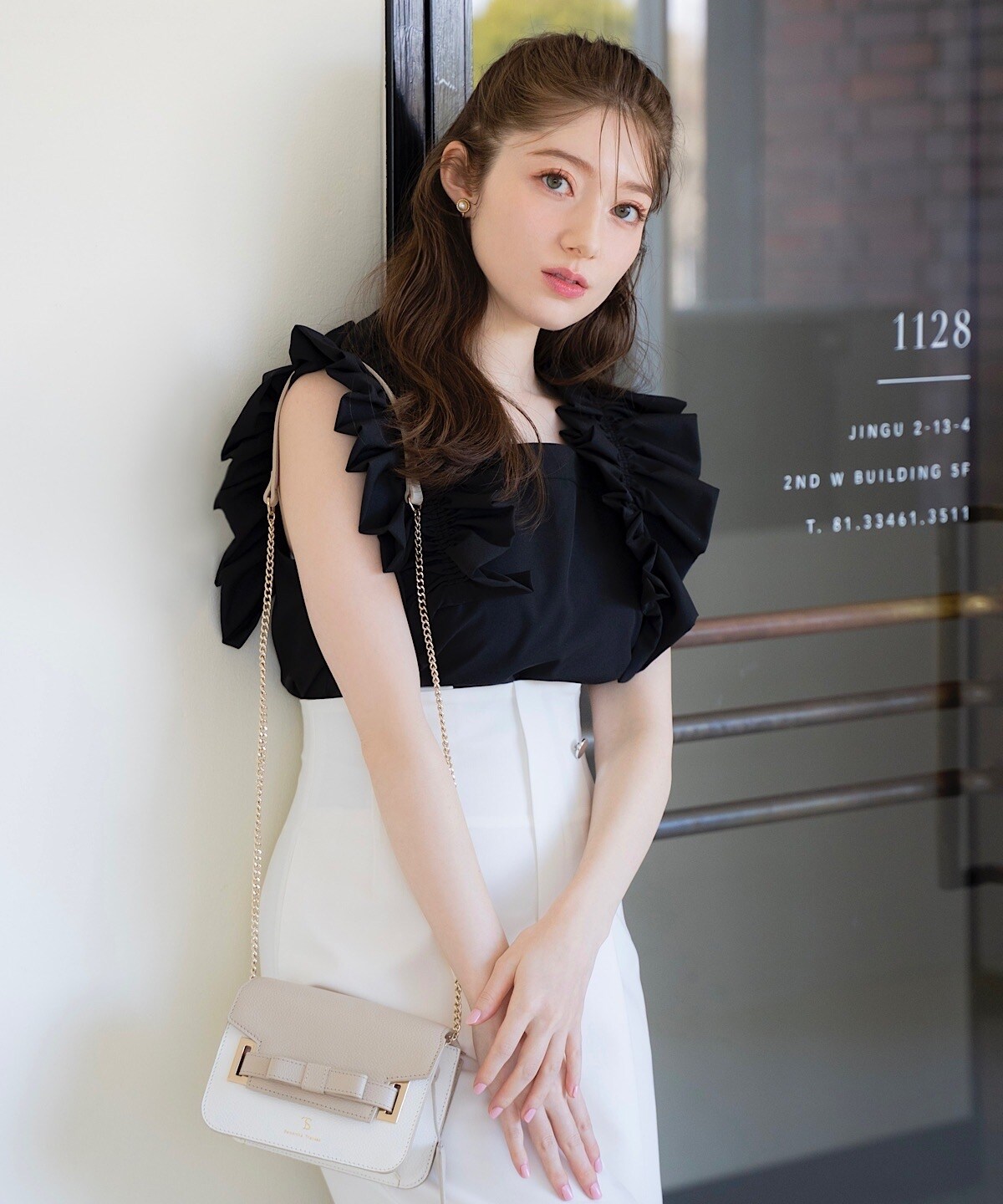 メタルボタンハイウエストワイドパンツ(S オフ): Swingle｜公式オンラインショップ｜バーンデストローズ