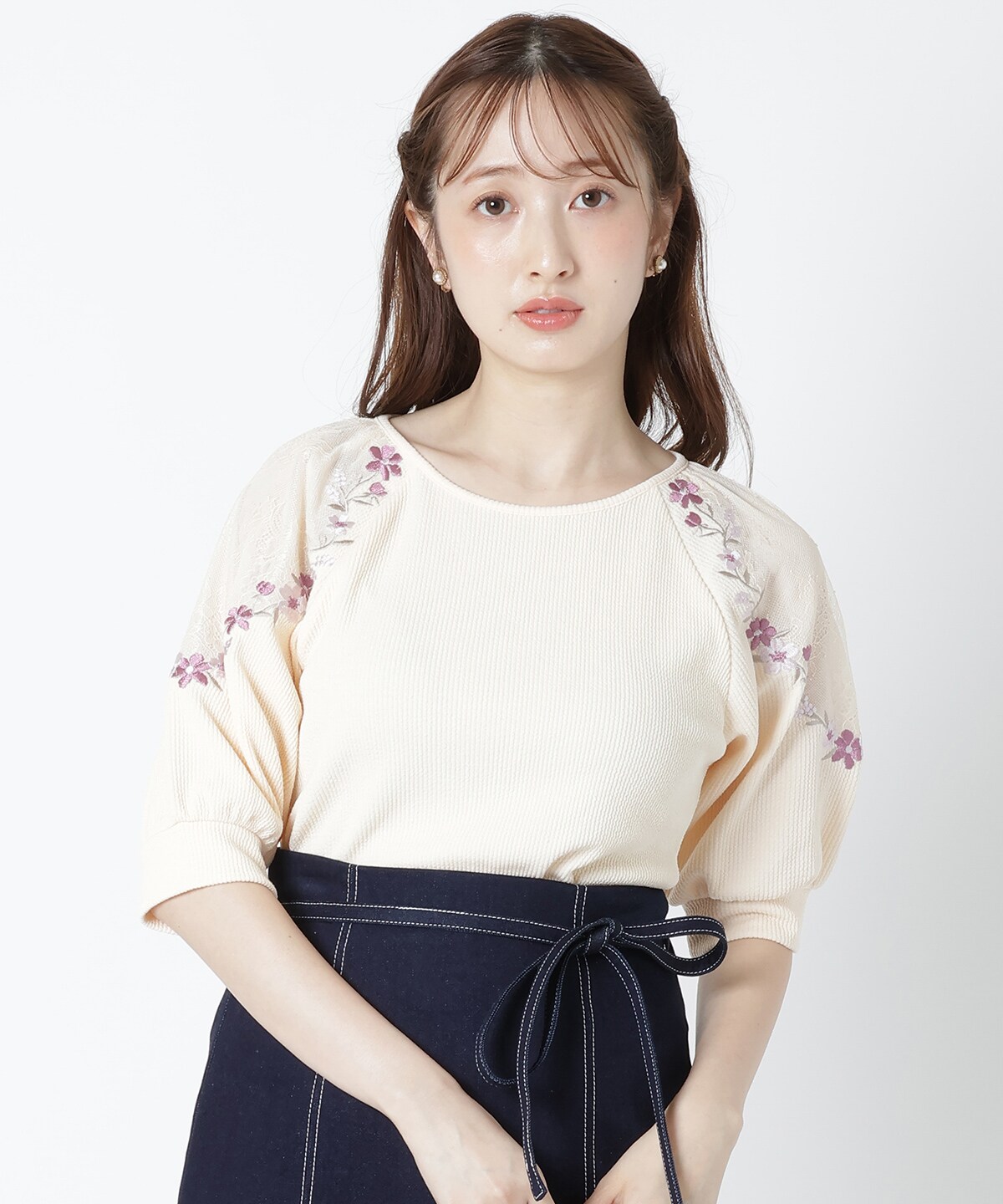 【Happy Valentine Set対象アイテム】刺繍レースプルオーバー(M オフホワイト): WILLSELECTION｜公式オンラインショップ｜バーンデストローズ