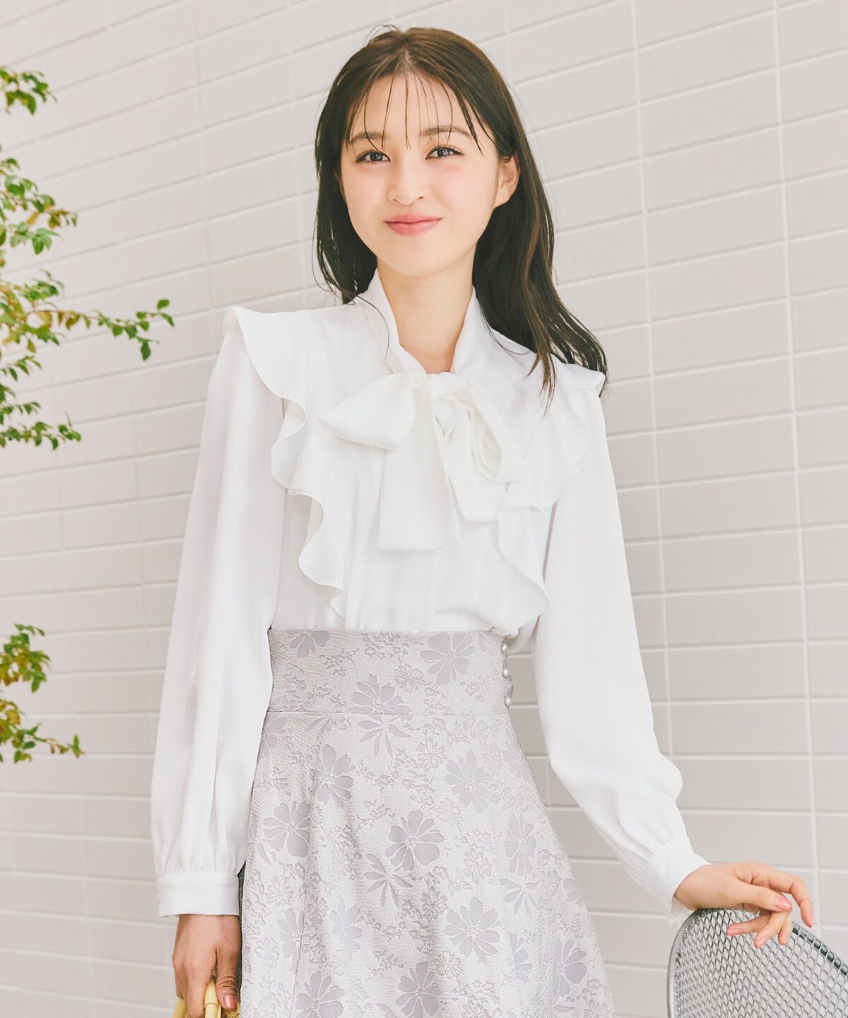 ラッフルボウタイブラウス(F ホワイト): WILLSELECTION｜公式オンラインショップ｜バーンデストローズ